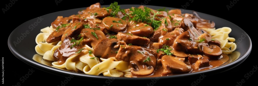Beef Stroganoff On Isolated Transparent Background, Png Stock Photo ...