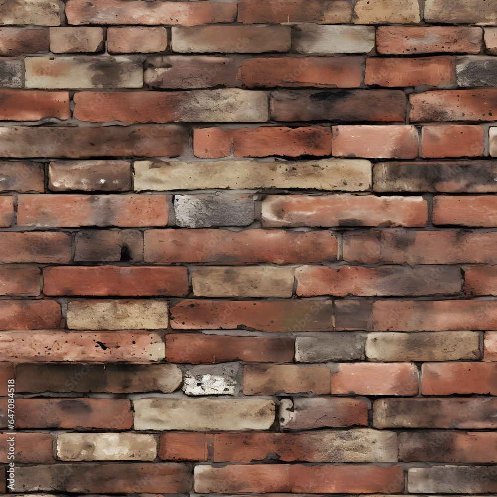 Seamless pattern that emulates the appearance of a brick wall with ...