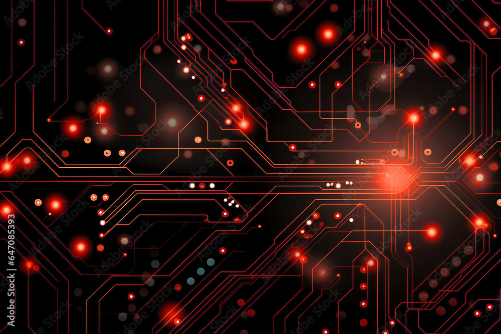 The printed circuit board of a modern computer. Motherboard for ...