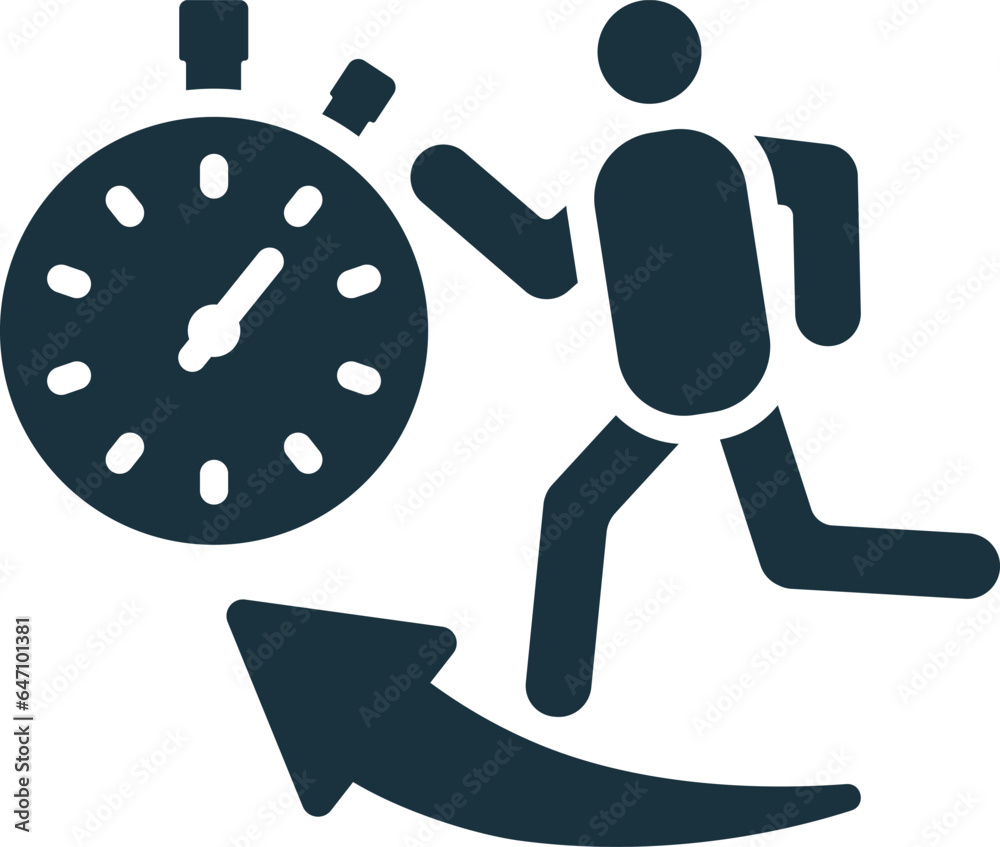 Acceleration icon. Monochrome simple sign from performance collection ...