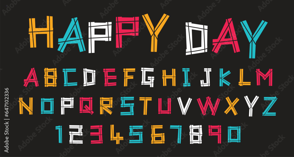 Vector Illustration of the English alphabet. abc. Doodle letters. Cute ...