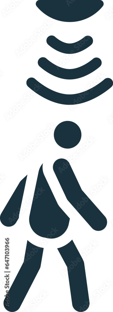 Motion Sensor Icon Monochrome Simple Sign From Security Collection Motion Sensor Icon For Logo