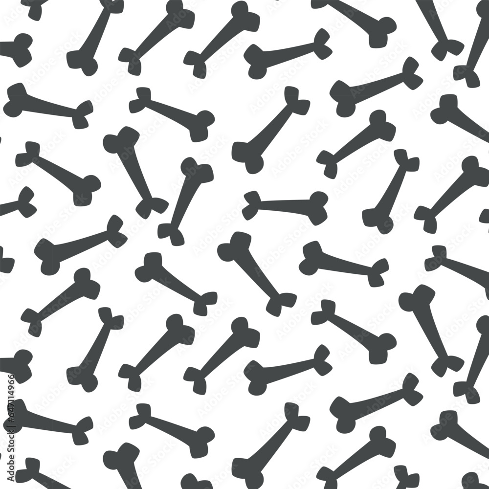 Pattern bone silhouette on a transparent background, vector bone, zoo ...