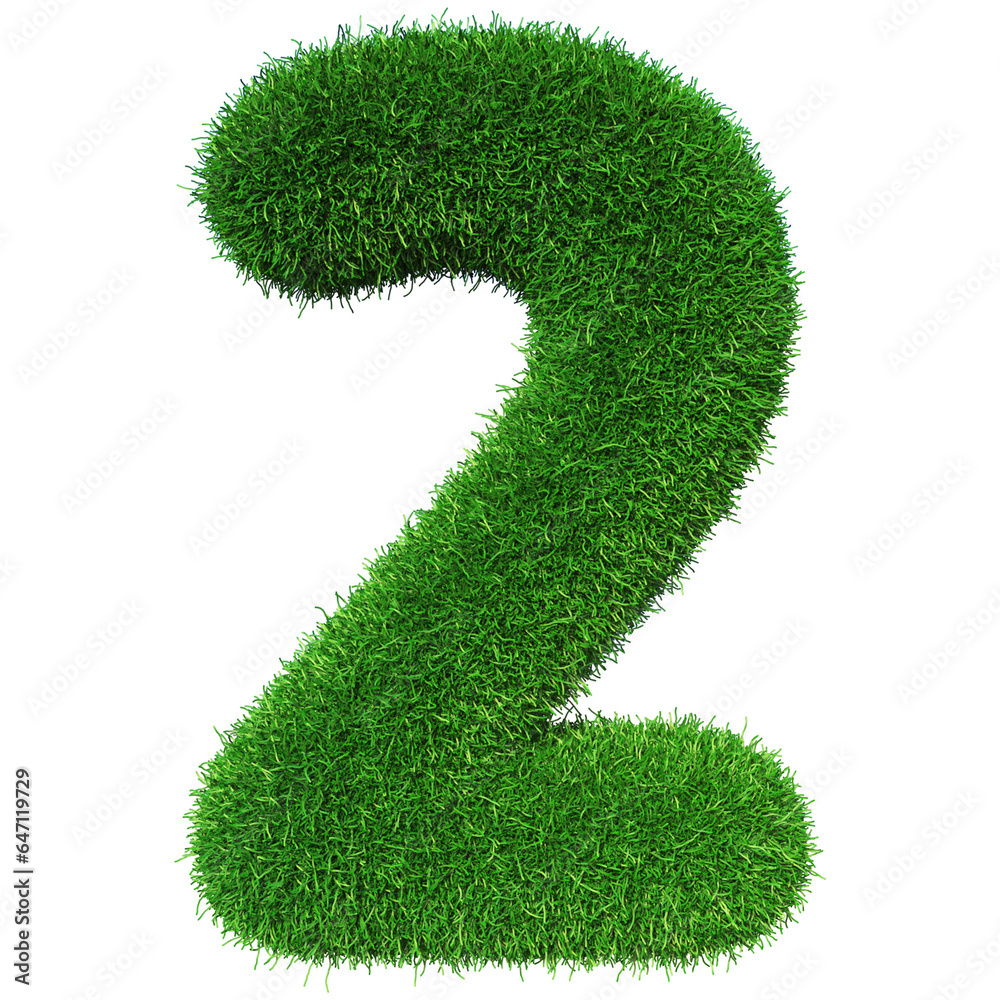 Grass Number 2 - 3d Rendering Stock Illustration | Adobe Stock