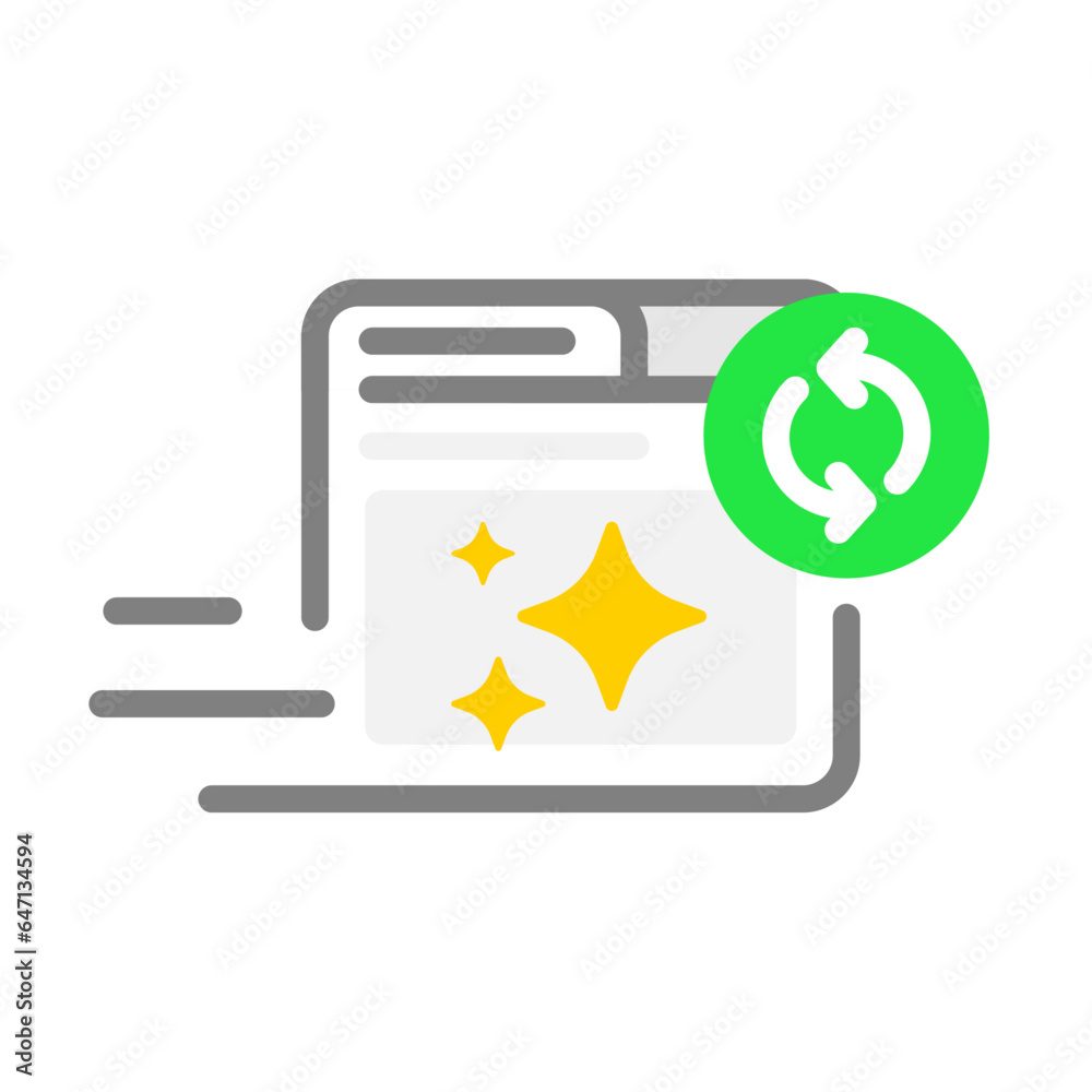 Refresh web page concept illustration flat design vector eps10. simple ...