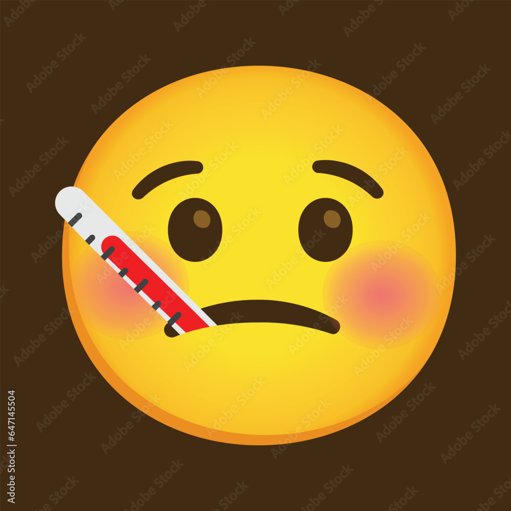 Vector yellow emoji face with raised or furrowed eyebrows and a ...