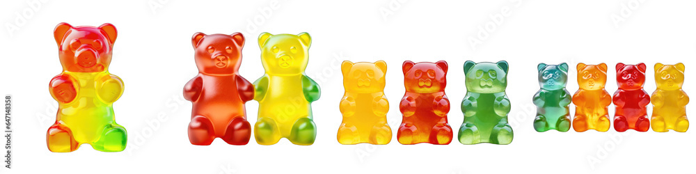 Gummy Bear clipart collection, vector, icons isolated on transparent ...