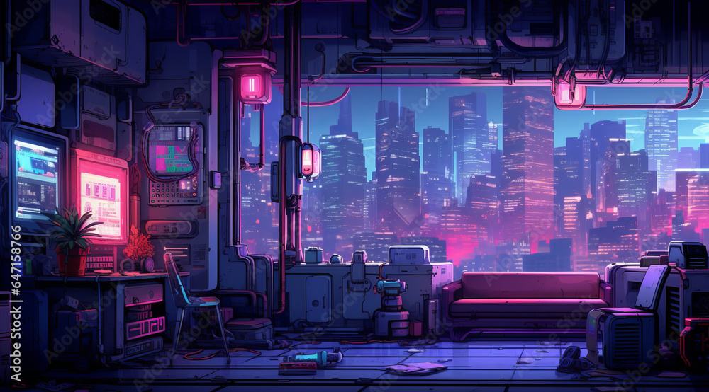 Retro Pixel Cyberpunk Cityscape: A Beautiful Fusion of Cyberpunk ...