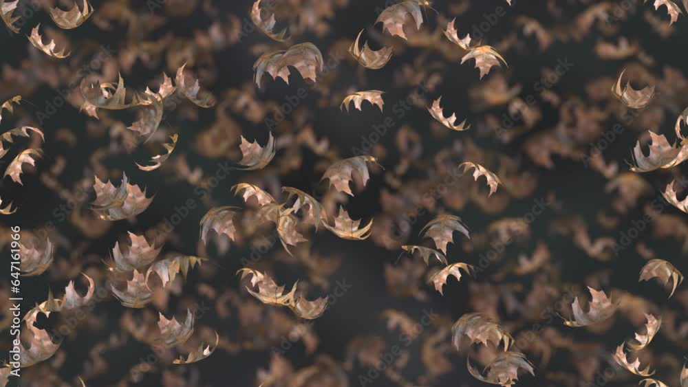 AUTUMN Dead Leaves Windy Background LOOPTILE. This footage is loopable ...