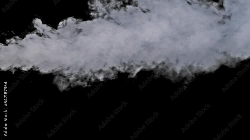 Jet stream of smoke or vapor with alpha channel, slow motion. Explosion ...