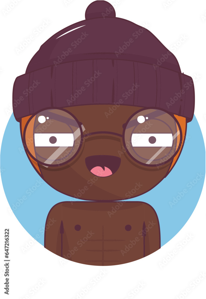 Bighead cartoon vector illustration avatar icon Stock Vector | Adobe Stock