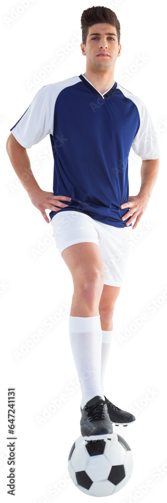 Digital png photo of caucasian male football player on transparent ...