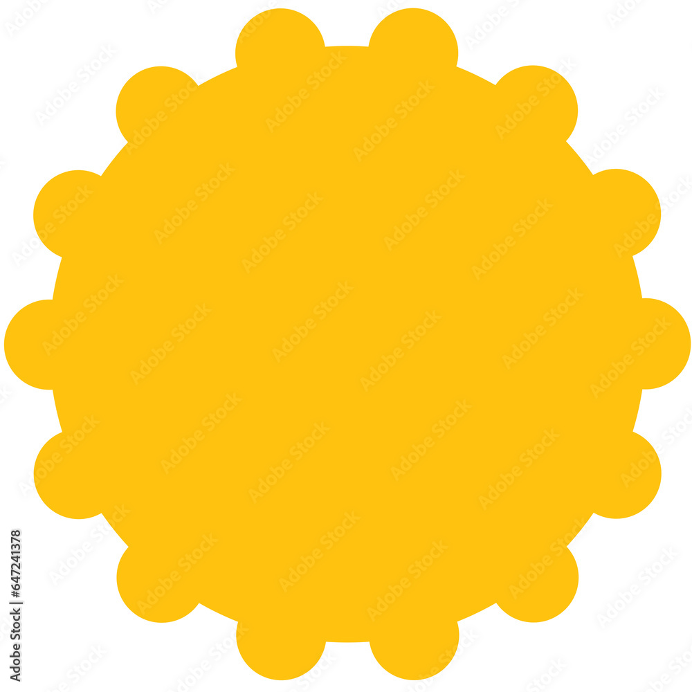 Digital png illustration of yellow shape with copy space on transparent ...