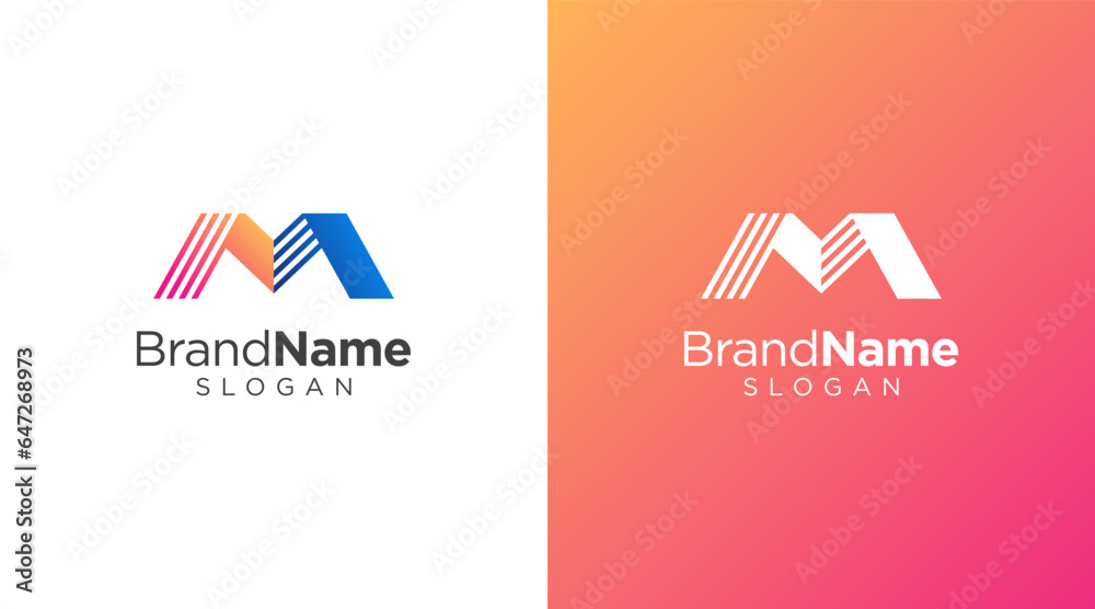 Vetor de Letter M logo design for various types of businesses and ...
