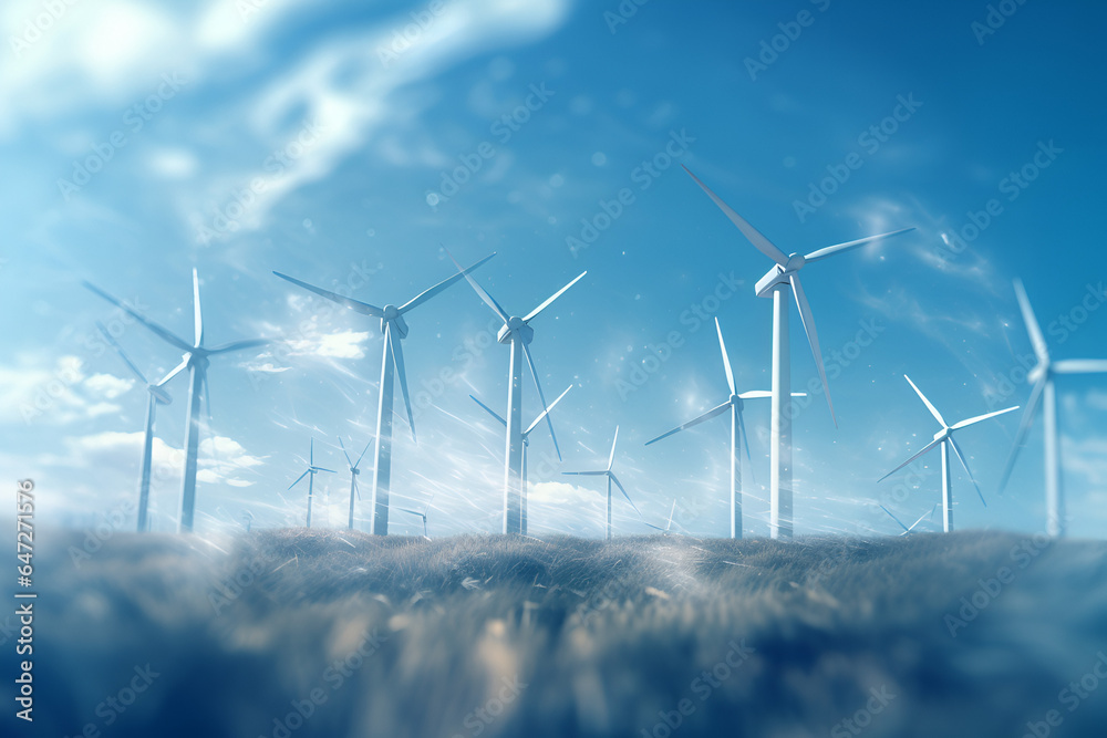 Wind farms, renewable energy, sustainable power, clean energy, wind ...