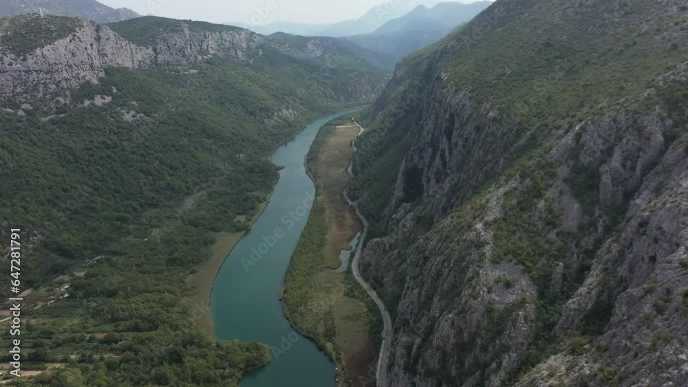 Old towns of Croatia. Summer holidays. Yachting. Cetina River winding ...