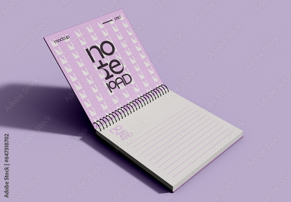 Open Notepad Mockup Stock Template | Adobe Stock