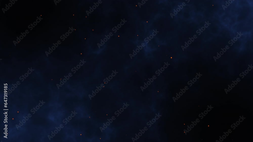 Fire flakes moving towards the night sky with the feeling of a huge ...