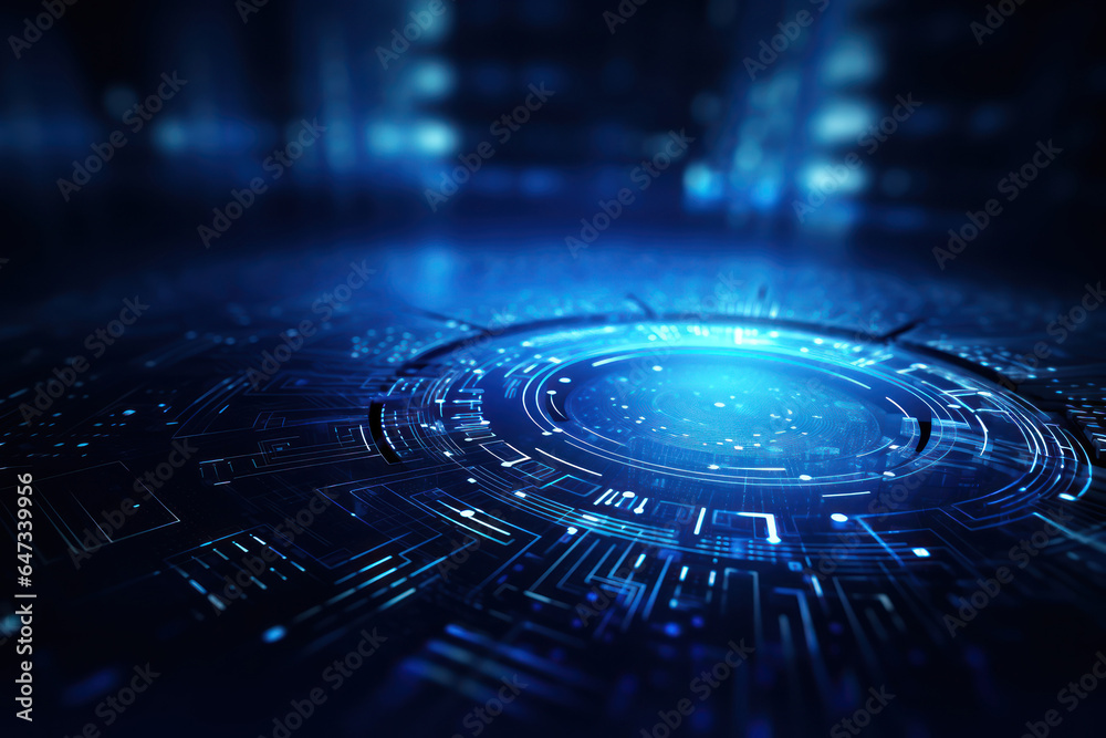 Abstract Circle Network Digital Technology Background Digital