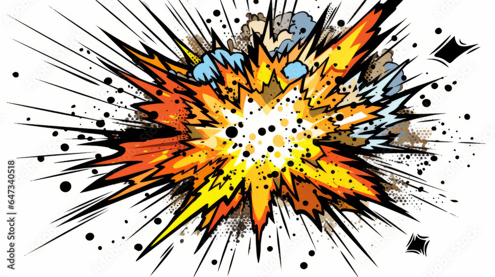 Comic Explosion Png - Comic Book Explosion Png generative ai Stock ...