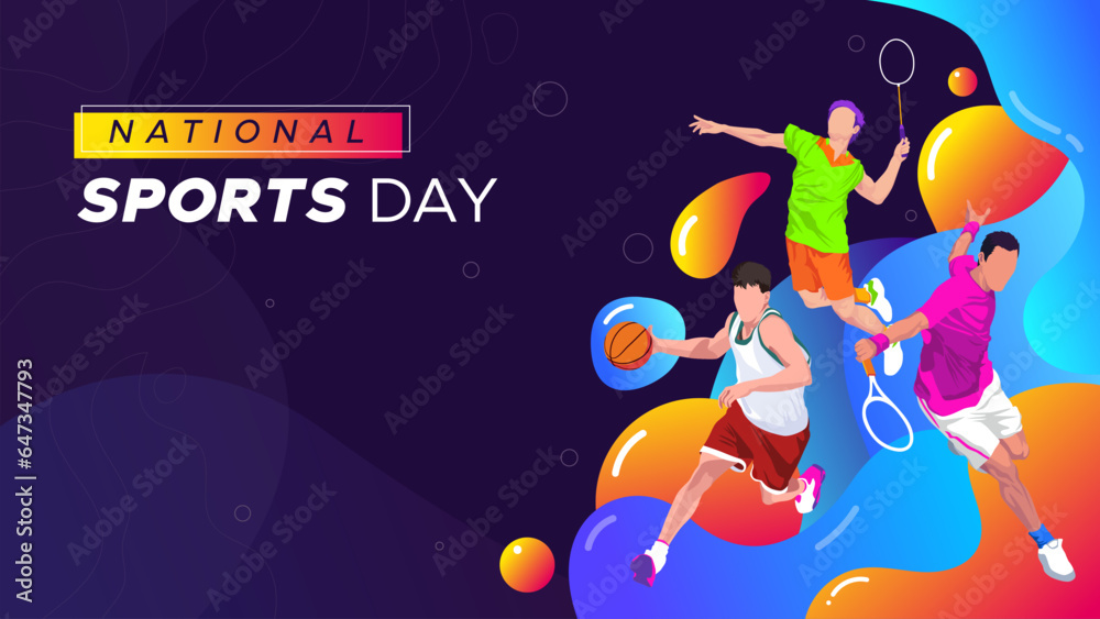 National sports day celebration. template for national sports day ...