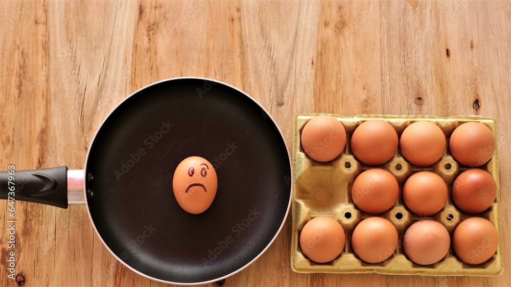 Poster huevo separado de los demas huevos para ser consumido – Wall Art ...