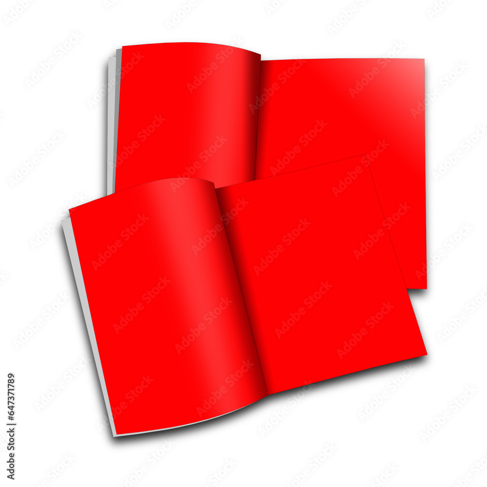 Red magazine blank template for presentation layouts and design. Stock ...