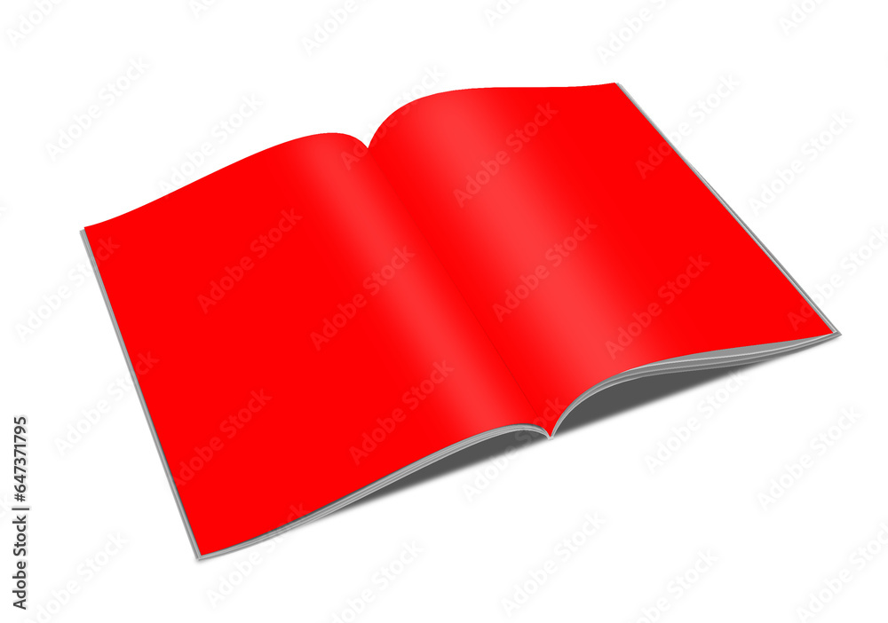 Red magazine blank template for presentation layouts and design. Stock ...