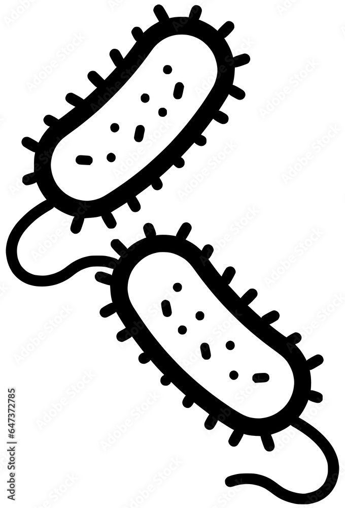 biology icon science logo bacteria background microbiology illustration ...