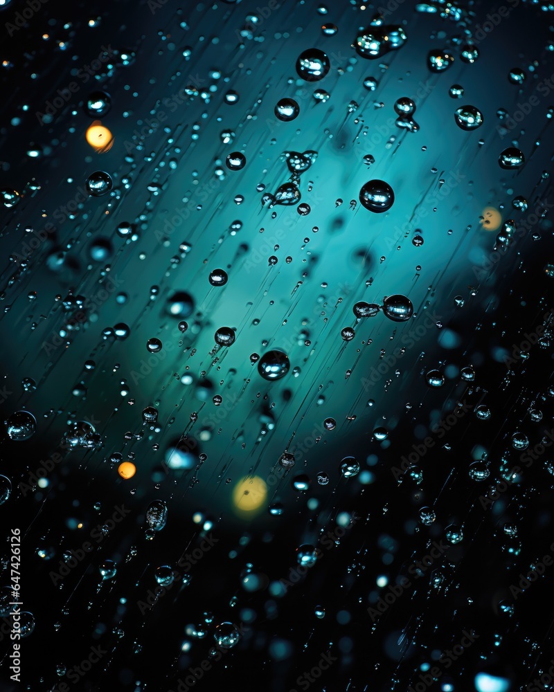 Small raindrops on a window by night plain texture background - stock ...