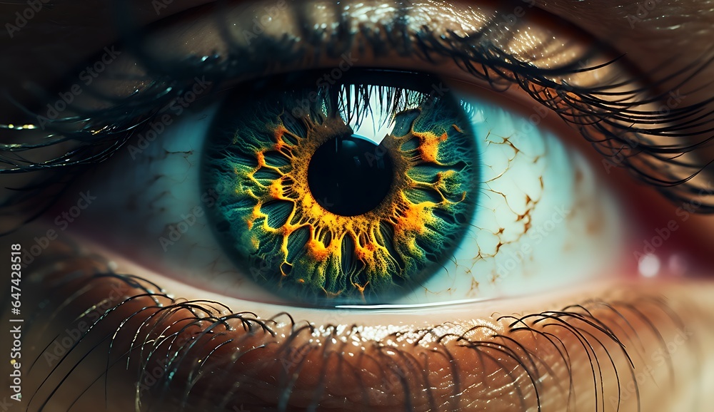 Cybermysticsteampunk Gaze: Woman's Eye in Cross-Processed Dark Green ...