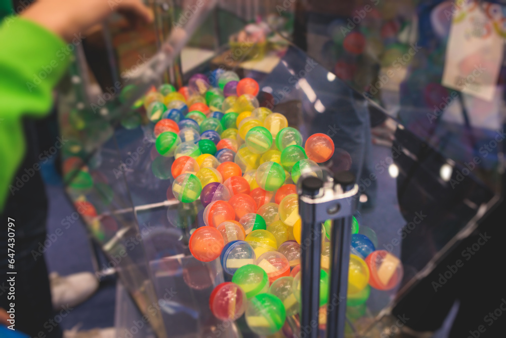 Process of prize drawings, extracting a winning numbers of lottery ...