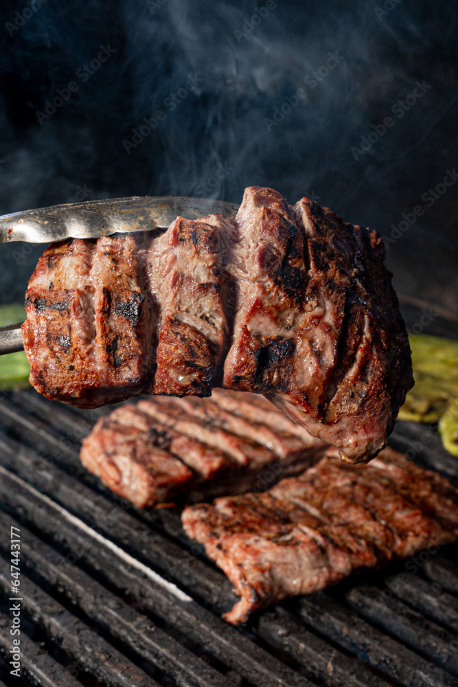 mexican style carne asada, charcoal grill for grilling arrachera and ...