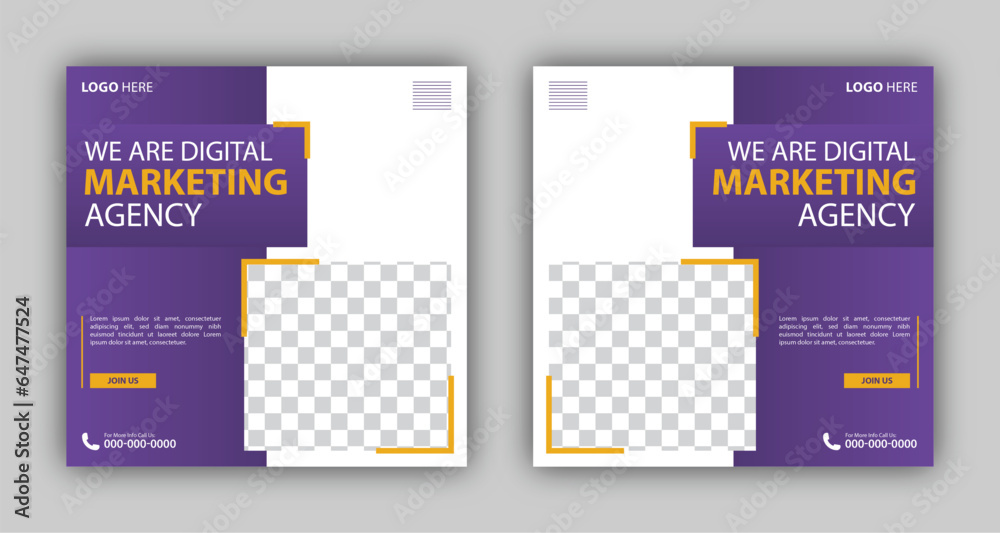 Corporate and digital business marketing promotion post design or ...