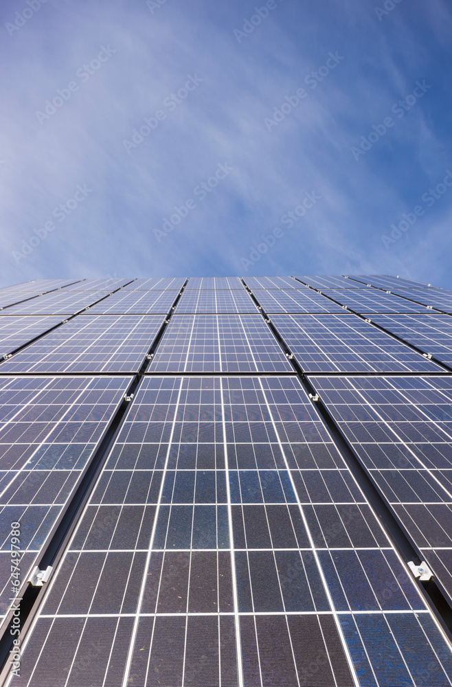 Detail of a photovoltaic solar panel army core of engineers chena lakes ...