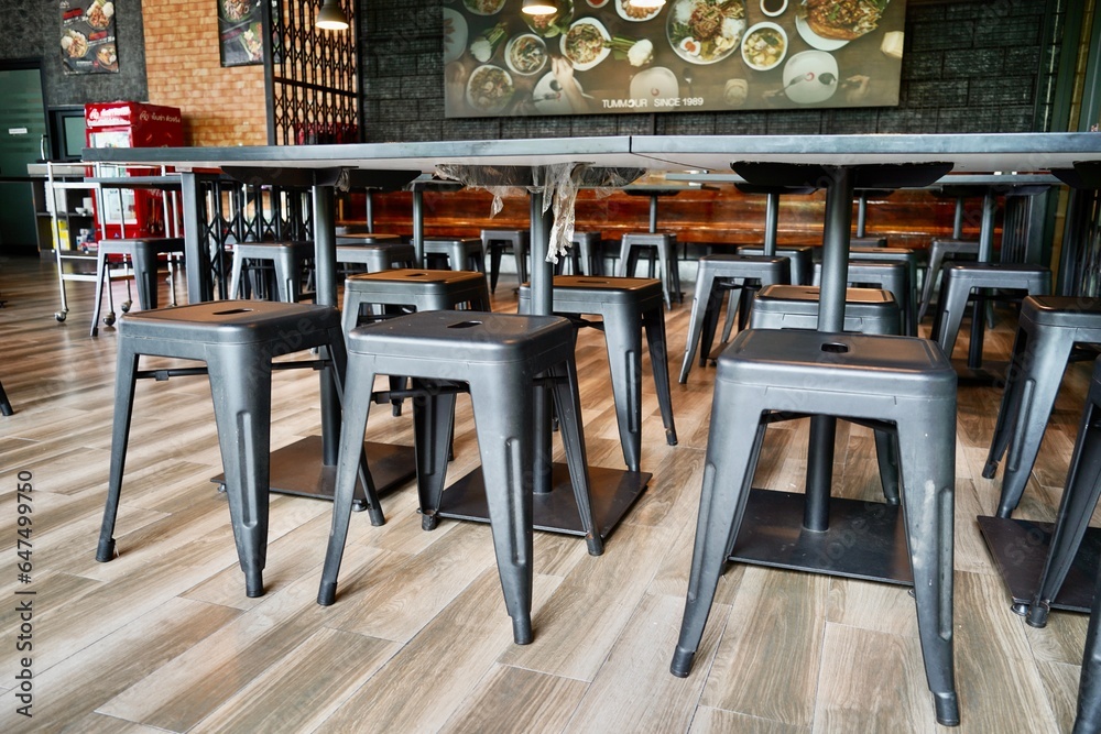 Buriram Thailand , 20 September 2023 , A food table space interior ...