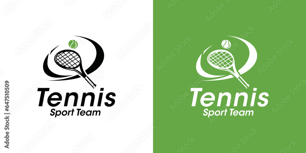 Tennis Logo Template Vector. tennis court logo, tennis ball, tennis ...