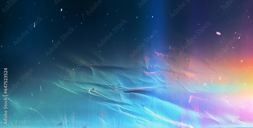 Scratched overlay. Damaged laptop screen. Blue weathered faded glass ...