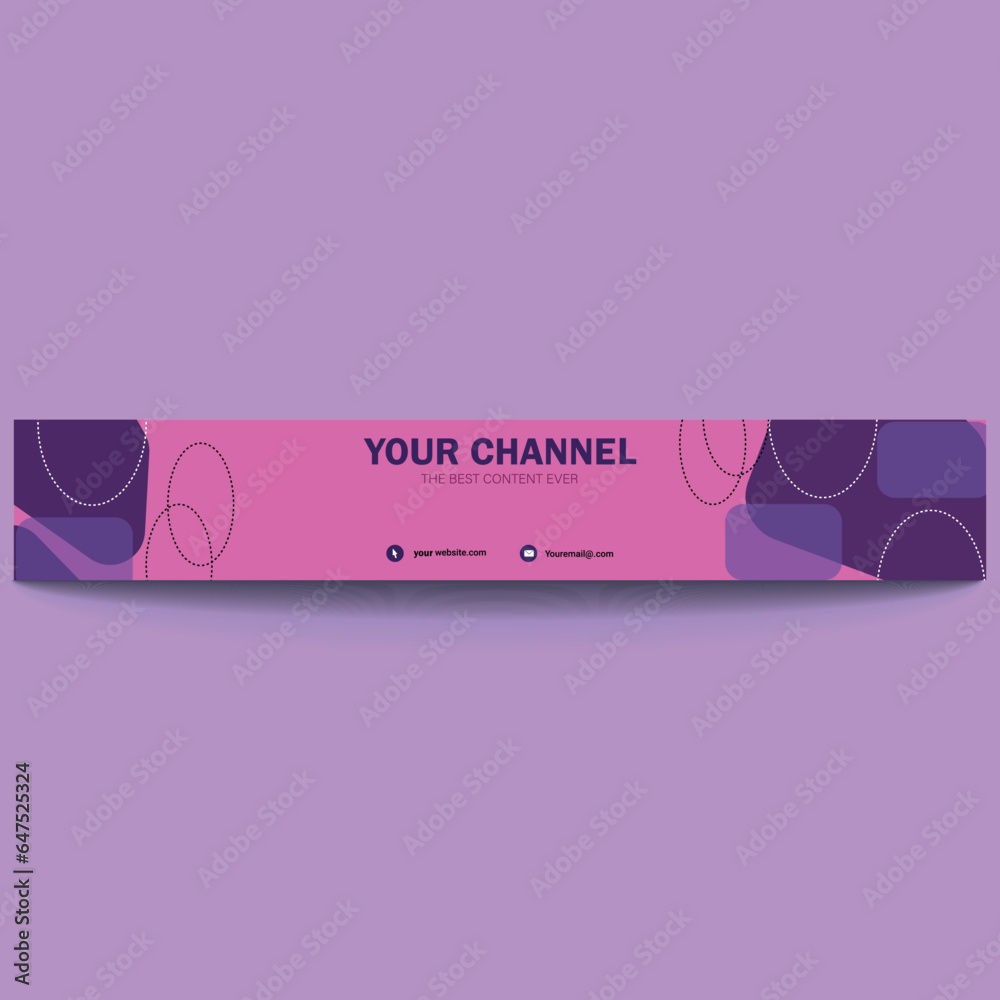 Free vector youtube banner design Stock Vector | Adobe Stock