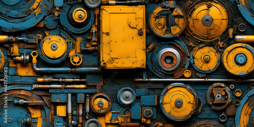 intricate mechanical world, picture full of micro mechanical elements ...