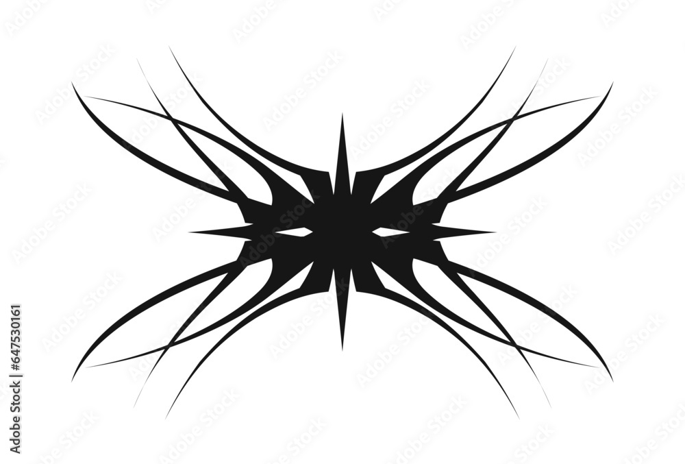 Neo tribal. Acid Neo-tribal shapes. Tattoo. Neo Gothic. Organic fluid ...