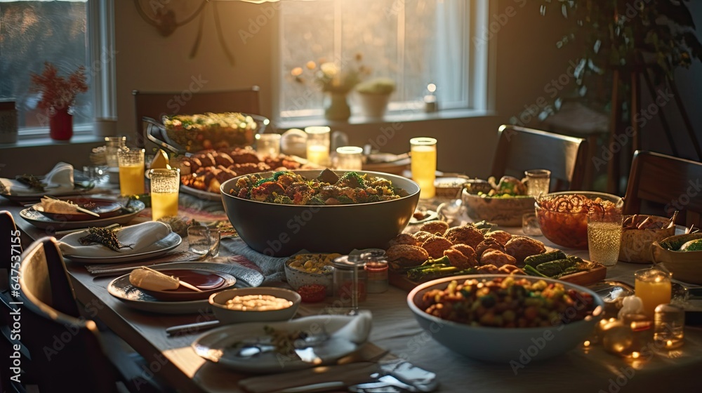 Thanksgiving Potluck Diverse Dishes Multicultural , Background Image ...