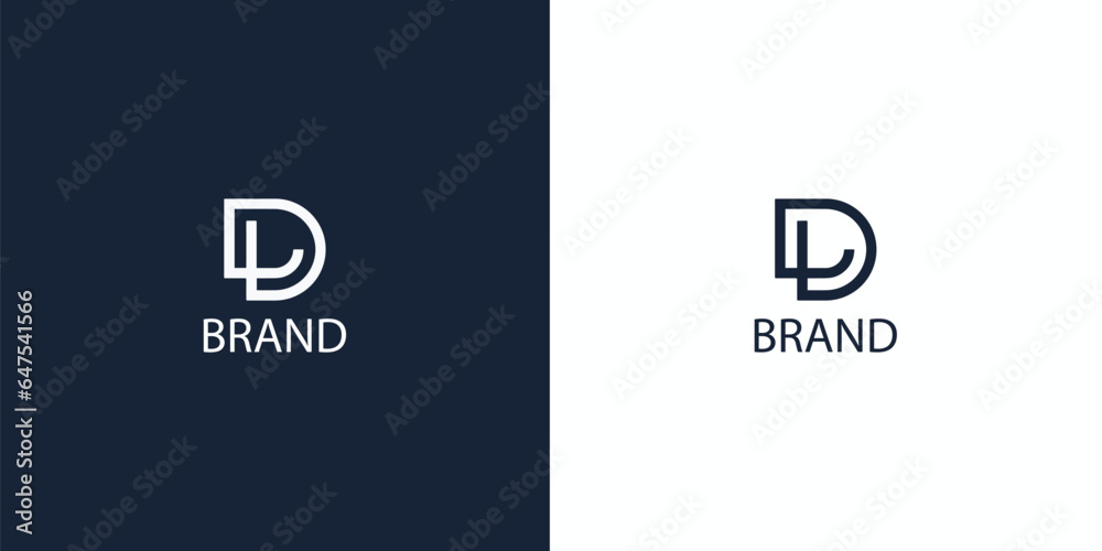 Vector DL Logo design Vector Art Stock Vector | Adobe Stock