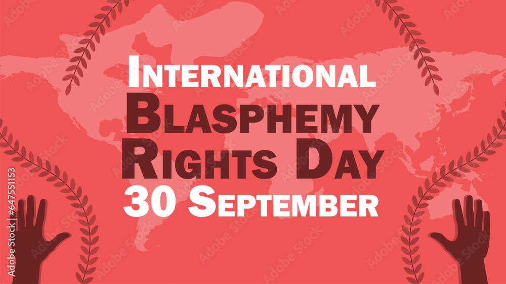 International Blasphemy Rights Day vector banner design. Happy ...