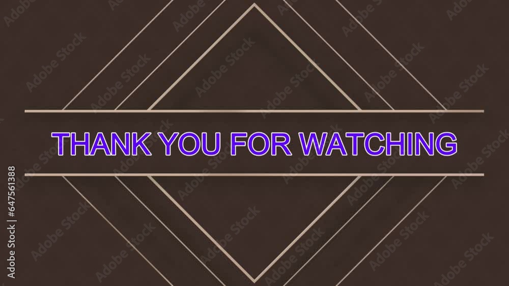 Animation thanks for watching. Animated motion graphics on the ...