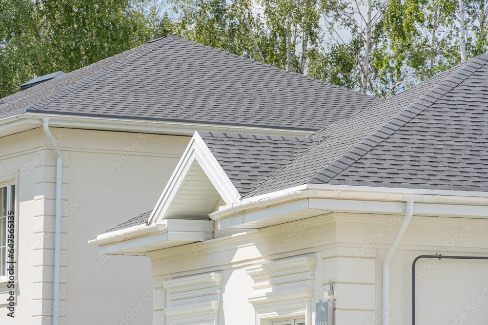 Shingles texture - close up view of asphalt roofing shingles Stock ...