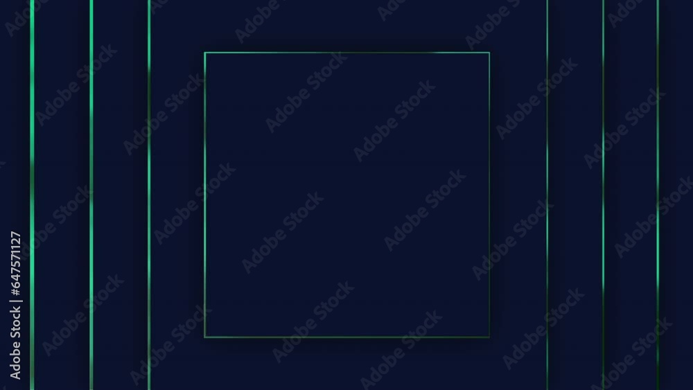 Abstract luxury background with turquoise lines on navy blue background ...