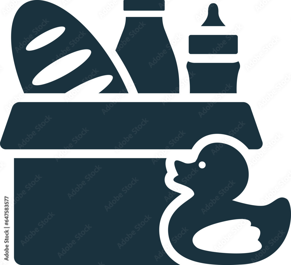 Humanitarian assistance icon. Monochrome simple sign from charity and ...