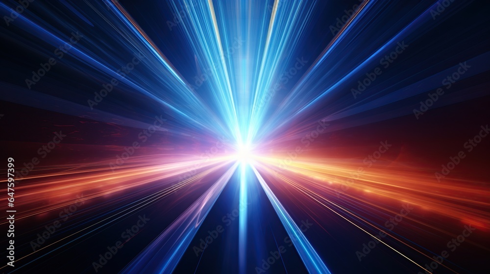 Digital science futuristic technology light rays stripes lines light ...