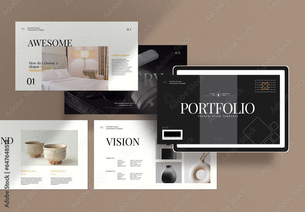 Portfolio Presentation Template Stock Template | Adobe Stock